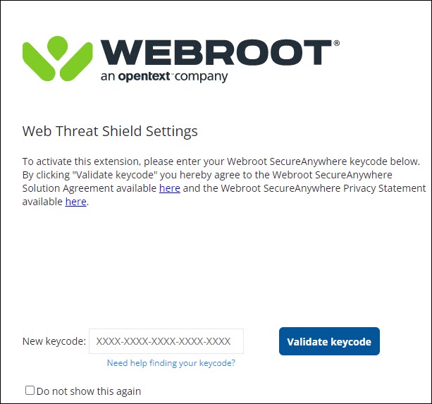Installing the Webroot Web Threat Shield Chrome Extension Installing the Webroot Web Threat Shield Chrome Extension